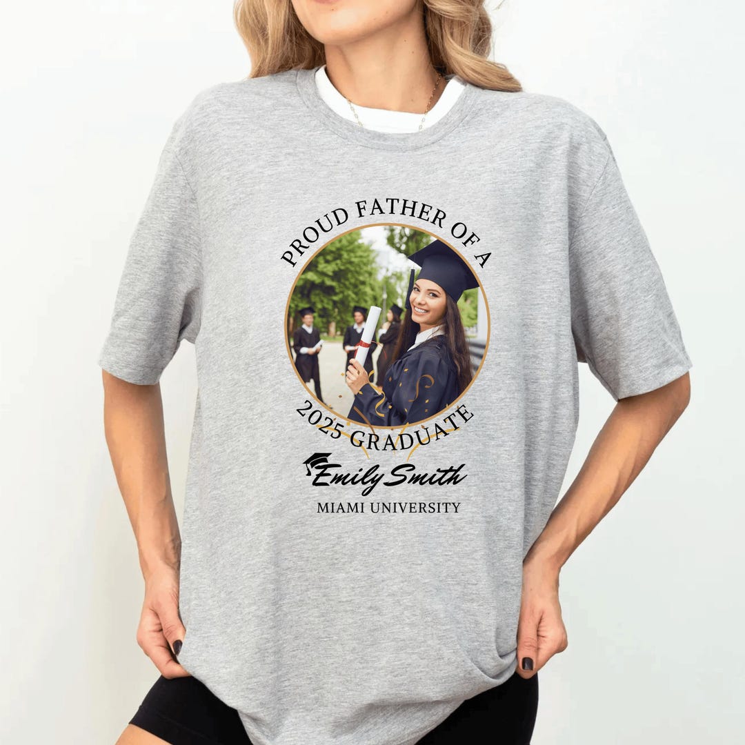 Custom Photo Graduation T-shirt, Class of 2025 Shirts, Family ...