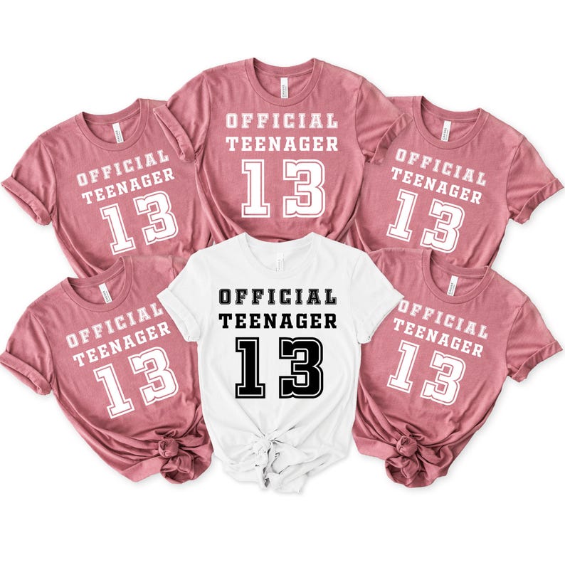 Custom Year Name, Birthday Girl Shirt, Official Teenager Shirt, 13th ...