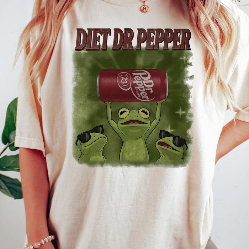 Retro Diet Dr Pepper Frog Shirt, Vintage 90s Bootleg Soda Sweatshirt ...