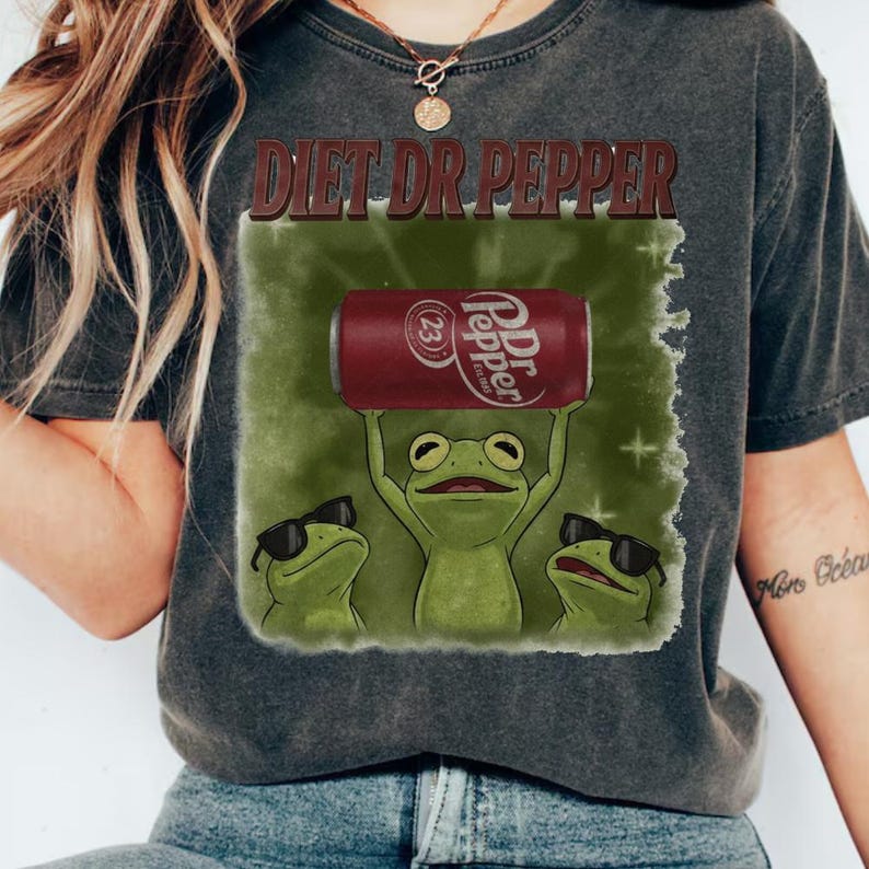 Retro Diet Dr Pepper Frog Shirt, Vintage 90s Bootleg Soda Sweatshirt ...