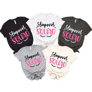 Slumber Party Favor Shirts, Sleepover Squad Shirt, Birthday Squad ...