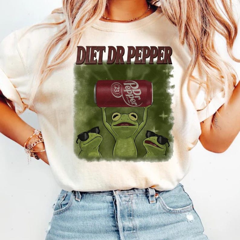 Retro Diet Dr Pepper Frog Shirt, Vintage 90s Bootleg Soda Sweatshirt ...