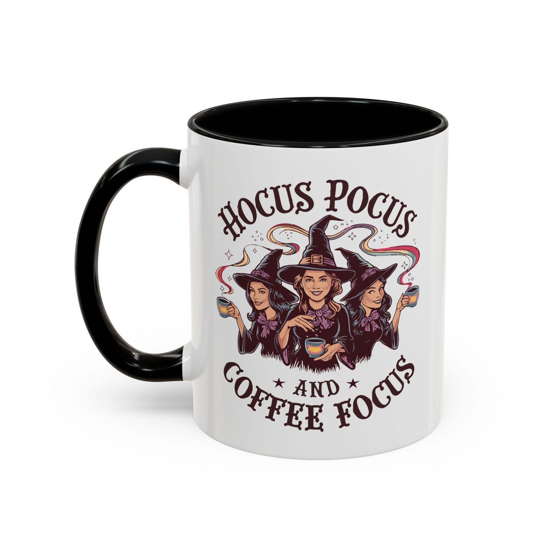 Mug, Hocus Pocus and Coffee Focus Cute Design, Halloween Mug, Funny ...