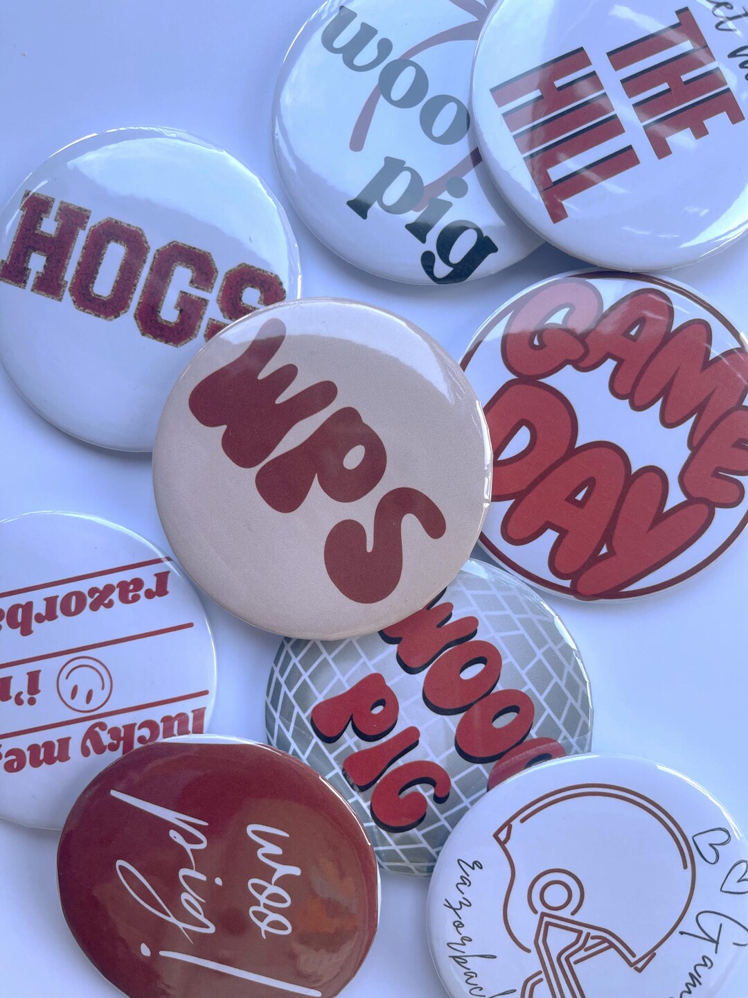 Arkansas Razorback Gameday Buttons - Etsy
