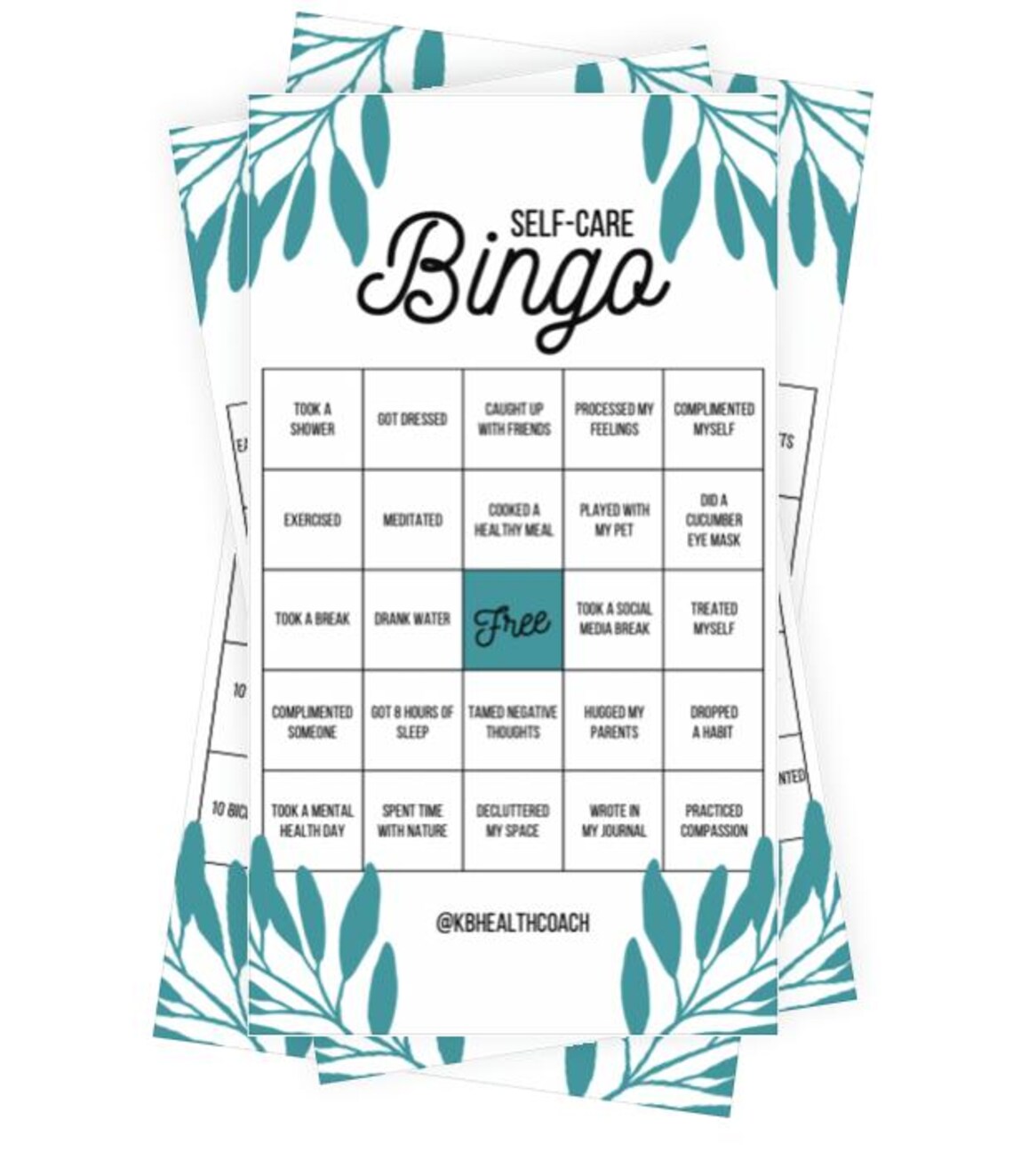 Health, Fitness & Self-care Bingo Cards 3 Pack - Etsy