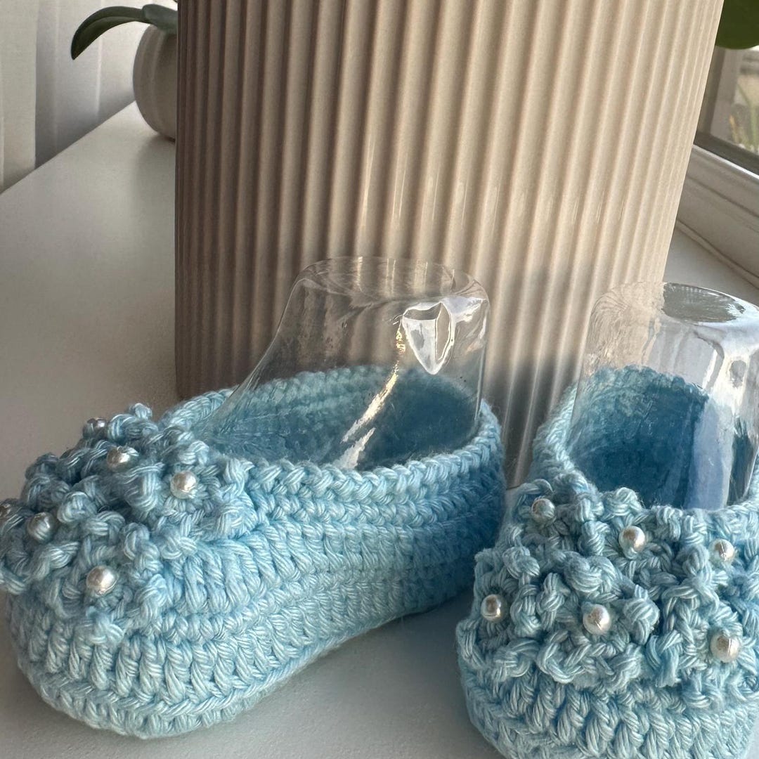 Knitpicks Baby Ballet Crochet Flower Blue - Etsy