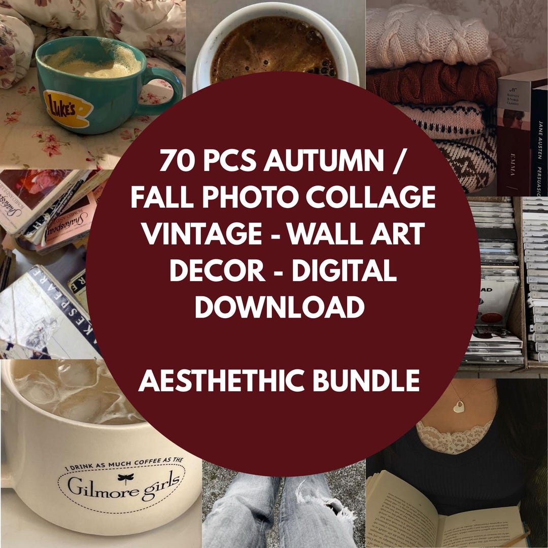 70 Pictures Fall / Autumn Theme Posters - Aesthethic Wall Art - Digital ...