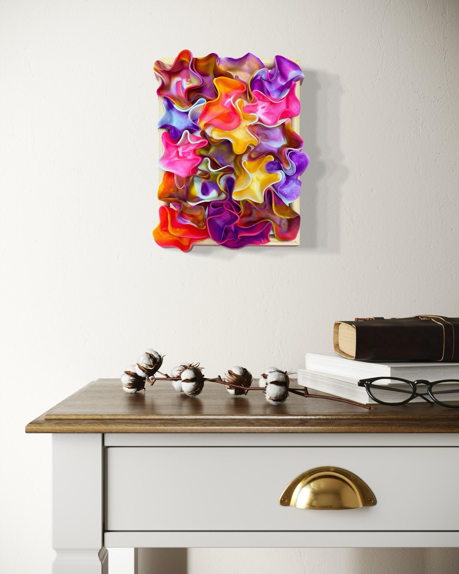 Handcrafted Polymer Clay Art: A Modern and Sophisticated Wall Artwork ...