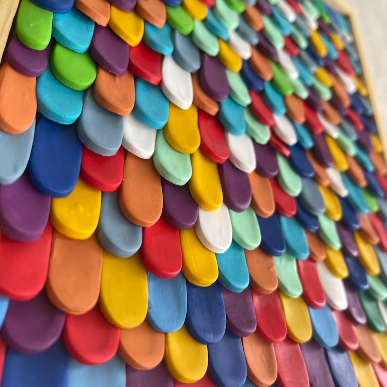 Nature’s Harmony: Handcrafted Polymer Clay Wall Art With Organic Flow ...
