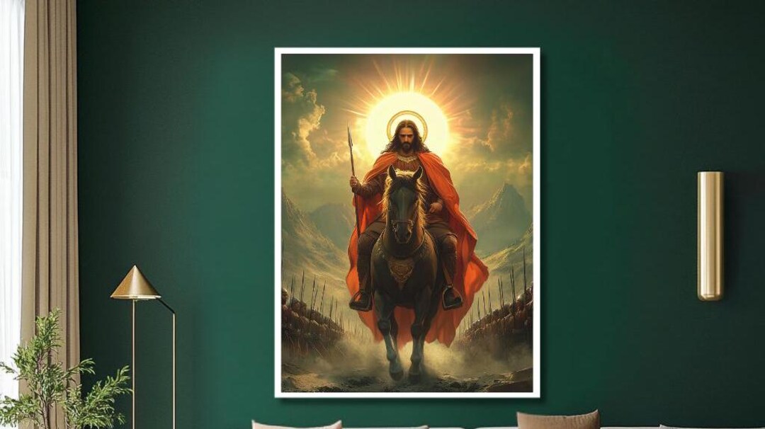 Religious Warrior Wall Art | Epic Medieval Fantasy Canvas Print ...