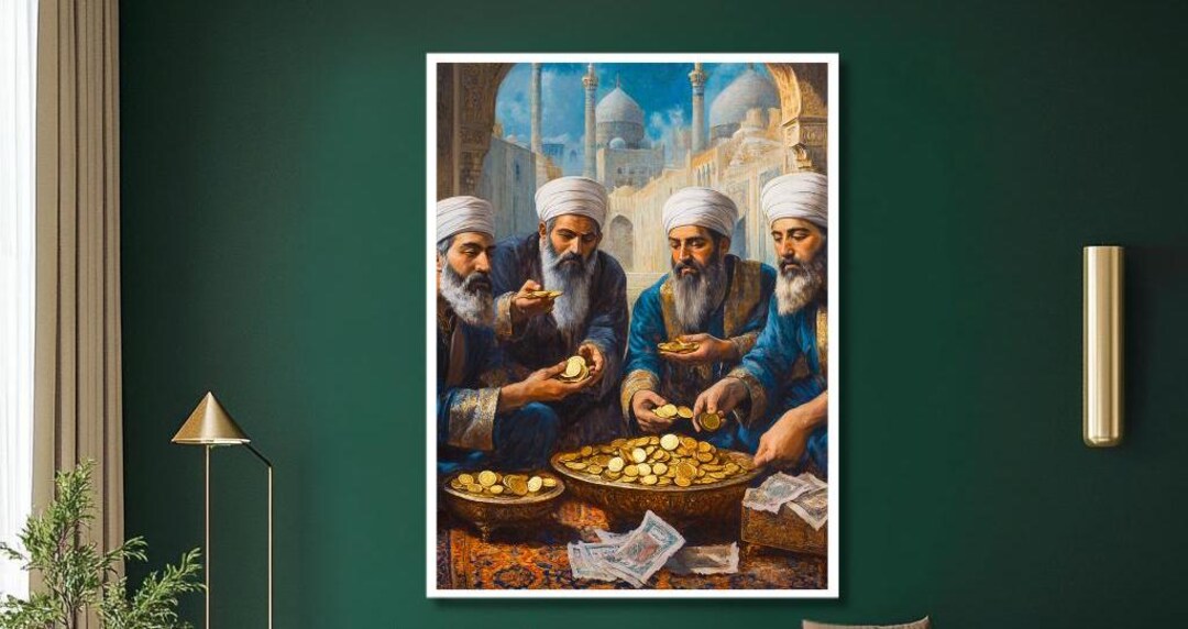 Middle Eastern Merchants Wall Art | Traditional Islamic Canvas Print ...