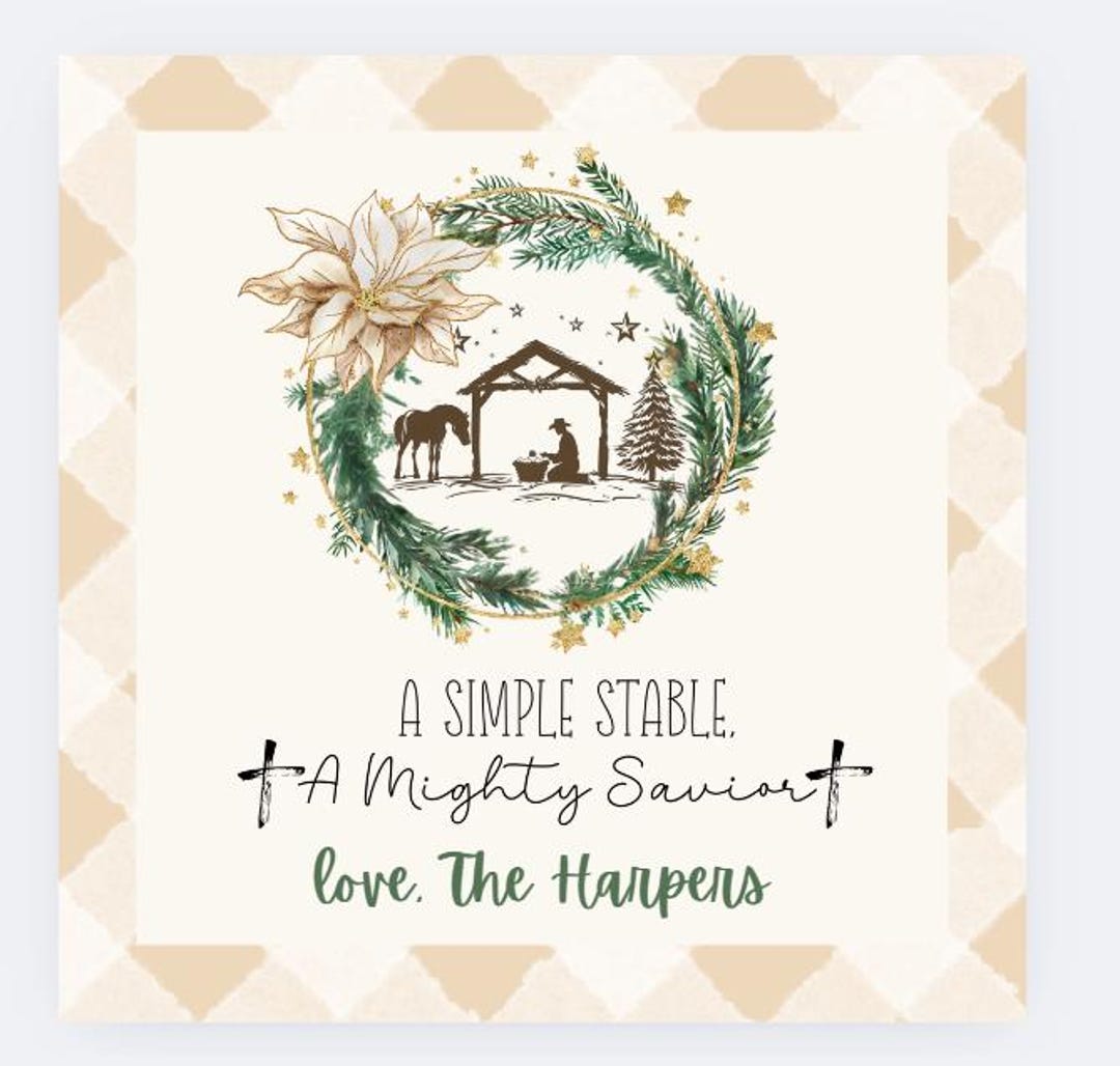 Christmas Cowboy Nativity Gift Tag - Etsy