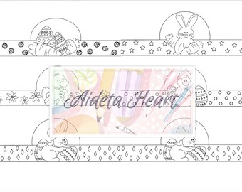 5 Printable Easter Bracelets - 5 Druckbare Osterarmbänder -paint, Color ...