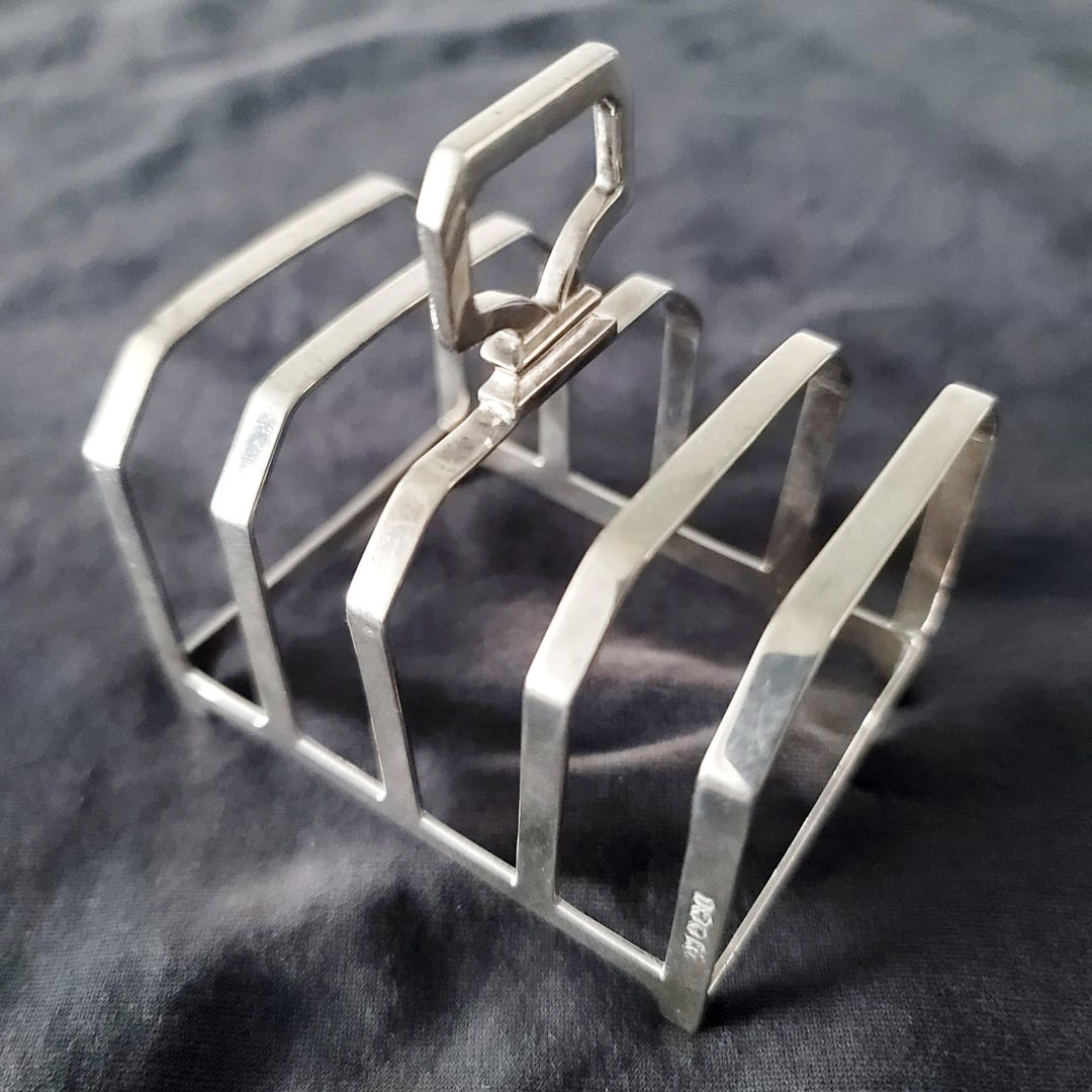 1928 Mappin & Webb Sterling Silver Toast Rack · Sheffield · 67g No ...