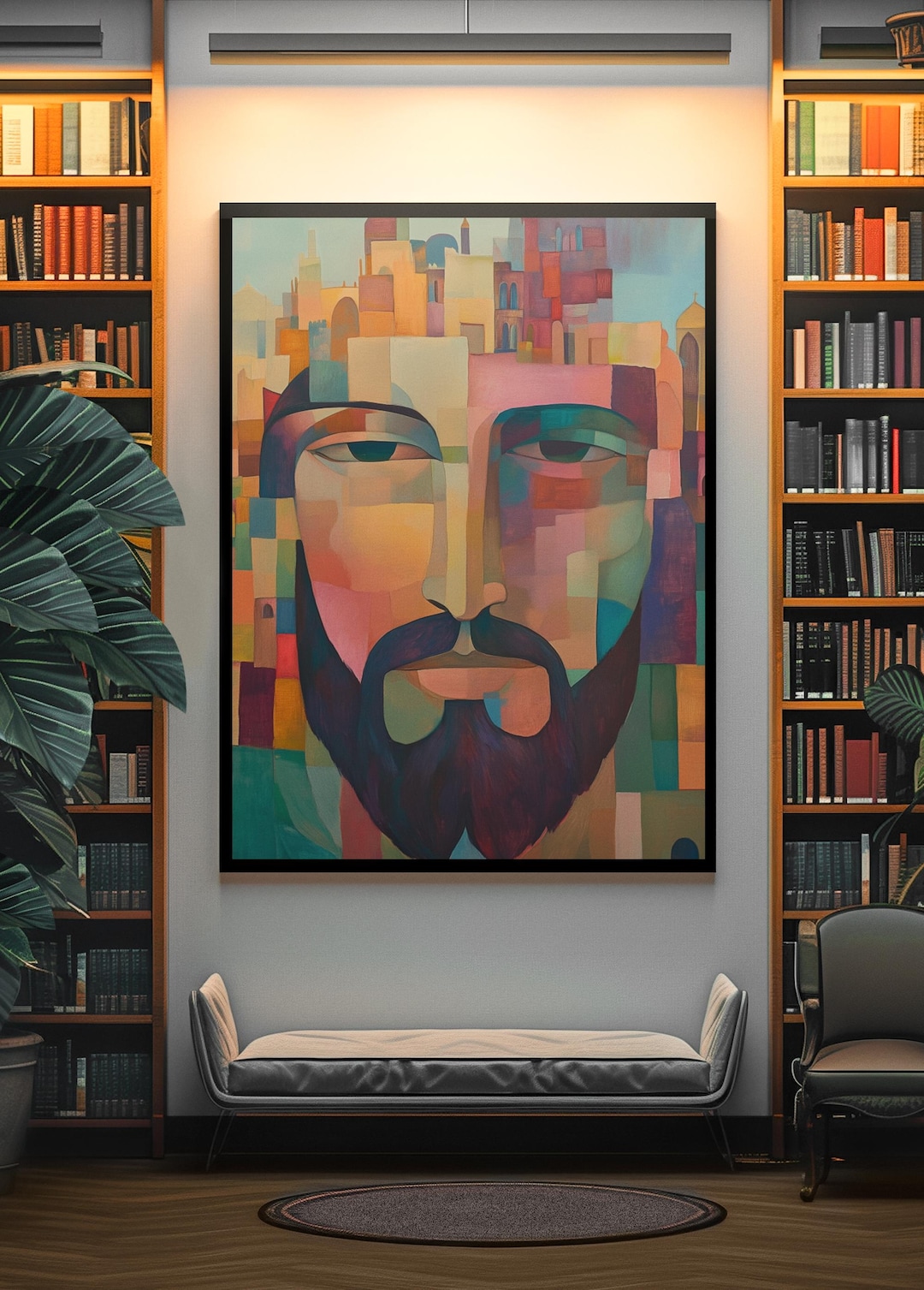 Abstract Jesus Art Watercolor Modern Christian Wall Art Print Digital ...