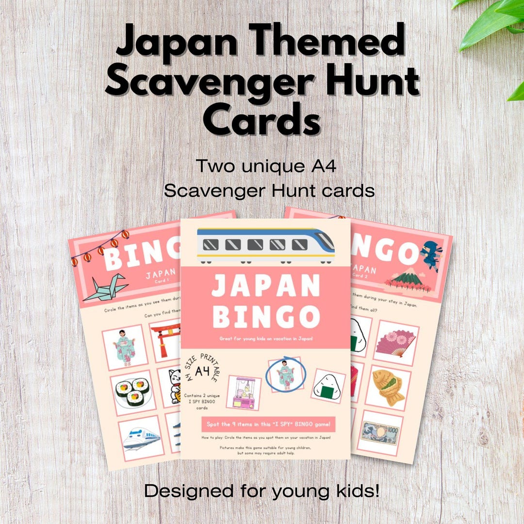 Bingo-style Scavenger Hunt for Young Kids Fun & Educational Printable ...