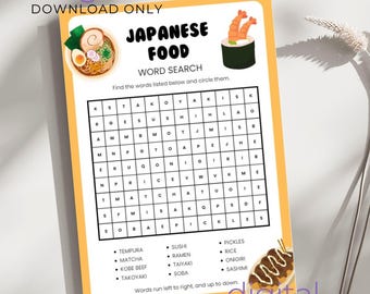Japanese Cities Word Search for Kids Fun and Educational Printable Word ...