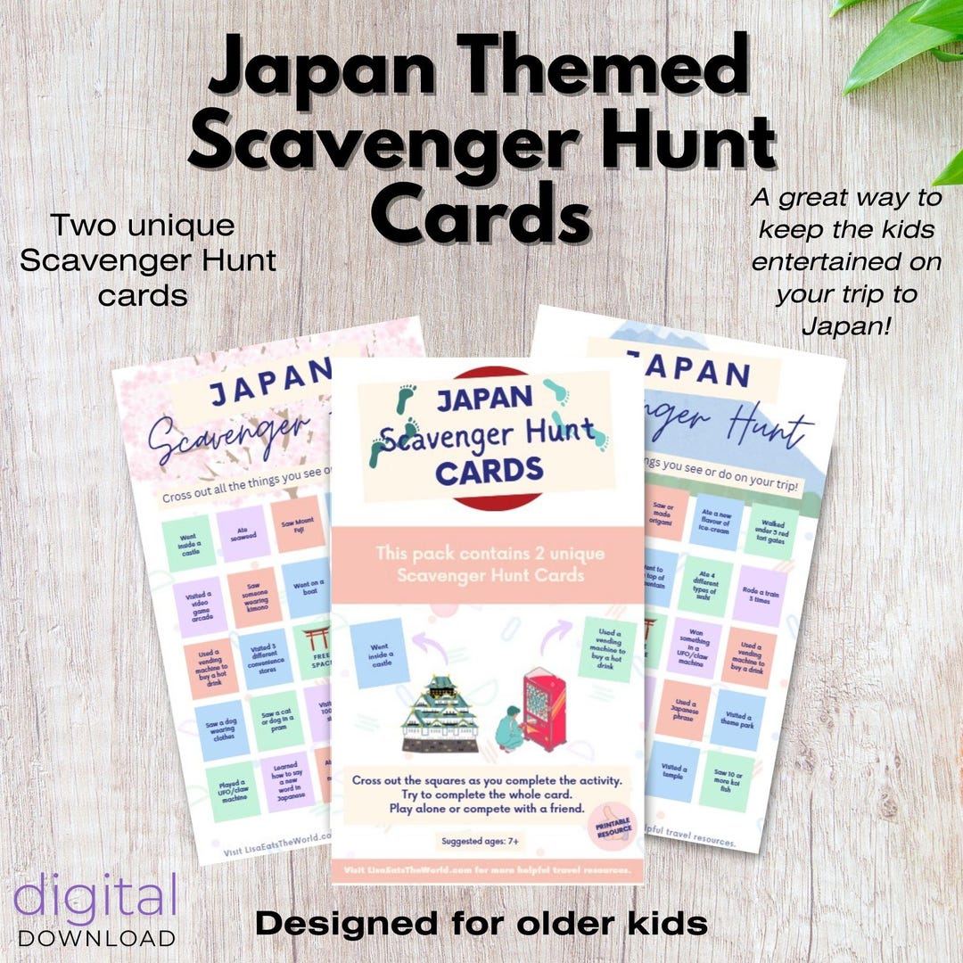 Scavenger Hunt for Older Kids Fun and Educational Printable Activity ...