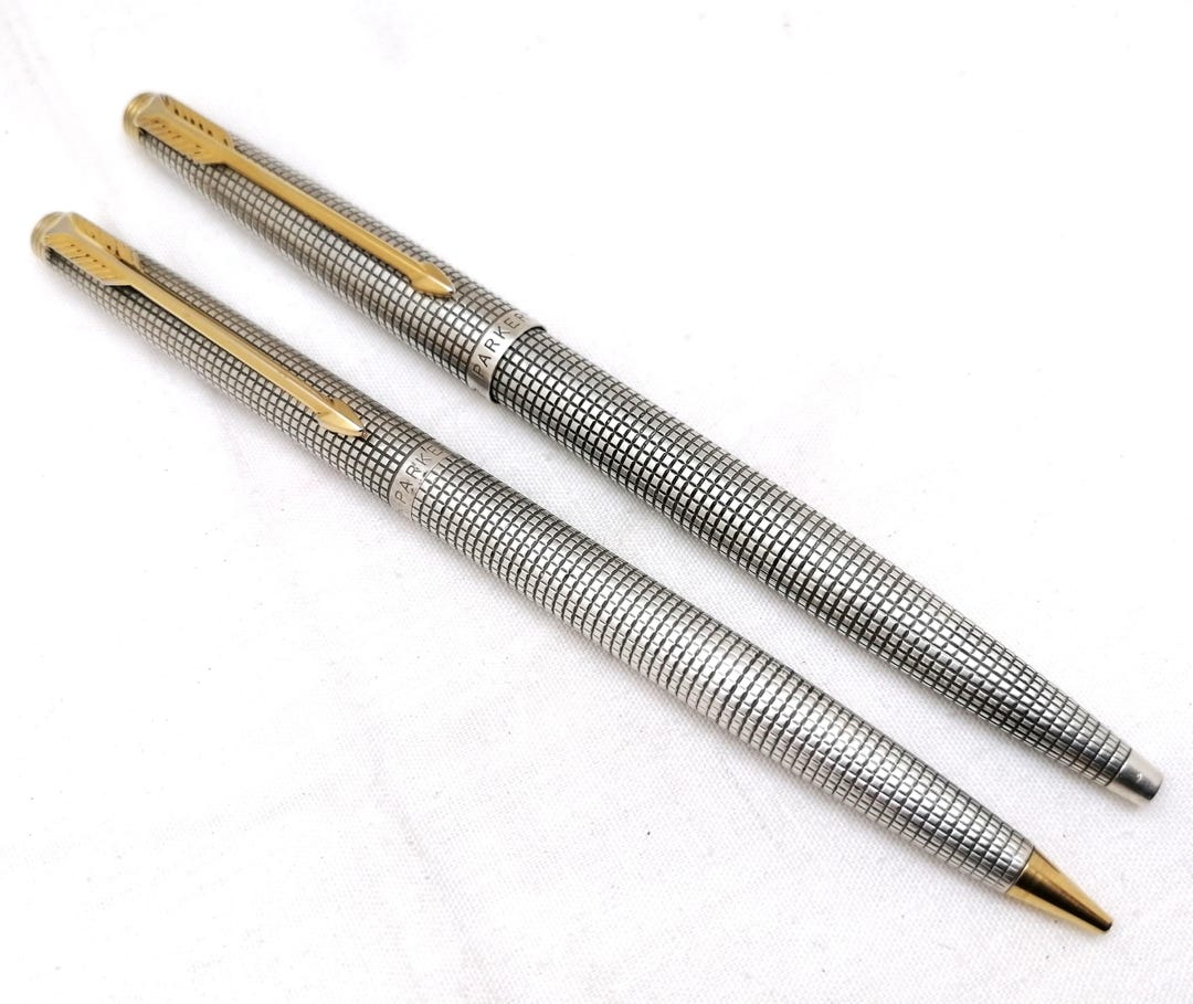 Parker 75 Sterling Silver Pencil and Ballpoint Pen Set of 2 Parker 75 ...