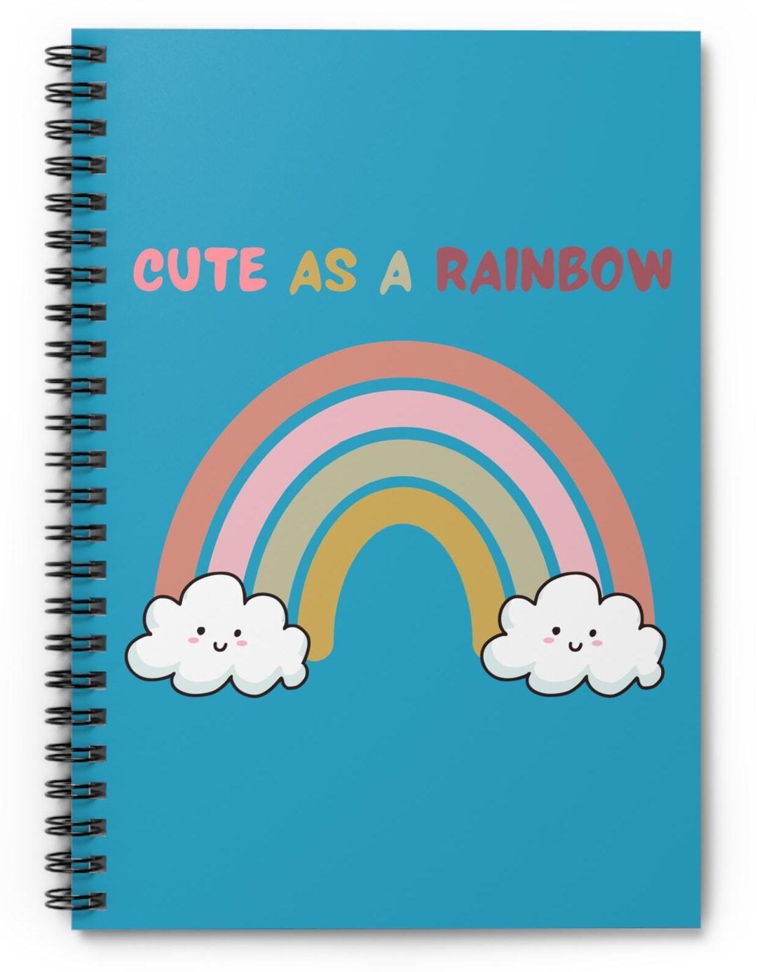 Rainbow Spiral Notebook, Cute Art Sketchbook, School Supplies ...
