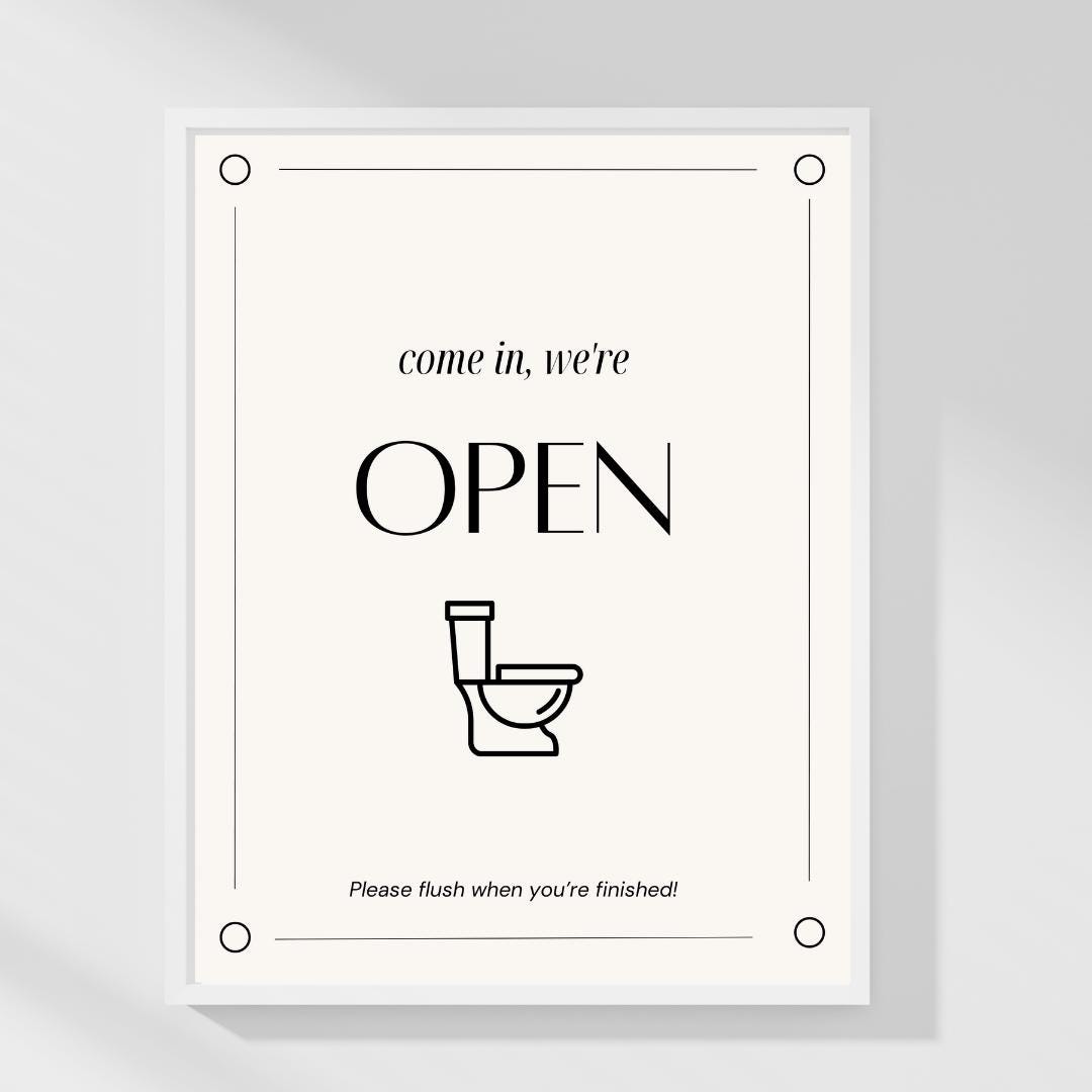 Printable Toilet Signs • Toilet Sign Decor • Bathroom Sign • Modern ...