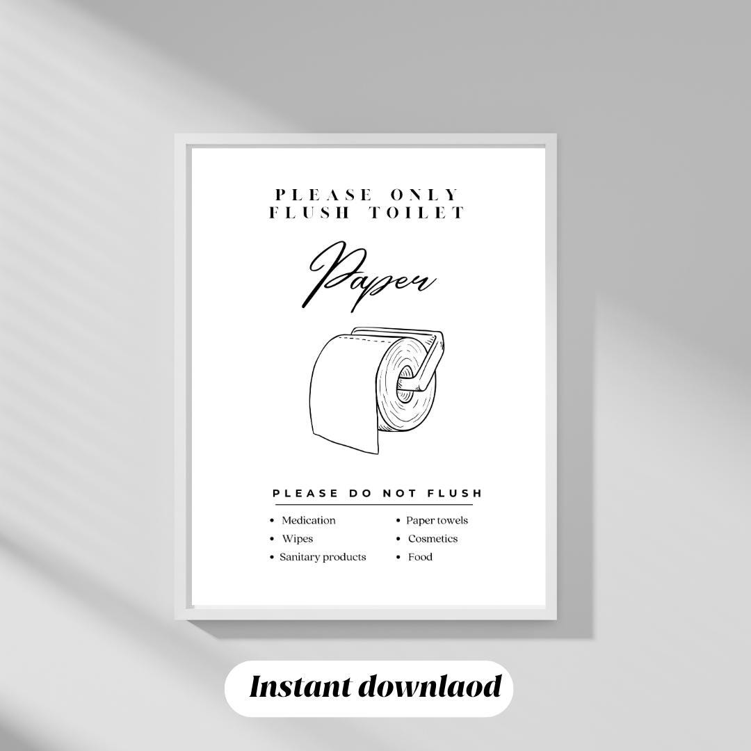 Printable Toilet Signs • Toilet Sign Decor • Bathroom Sign • Modern ...