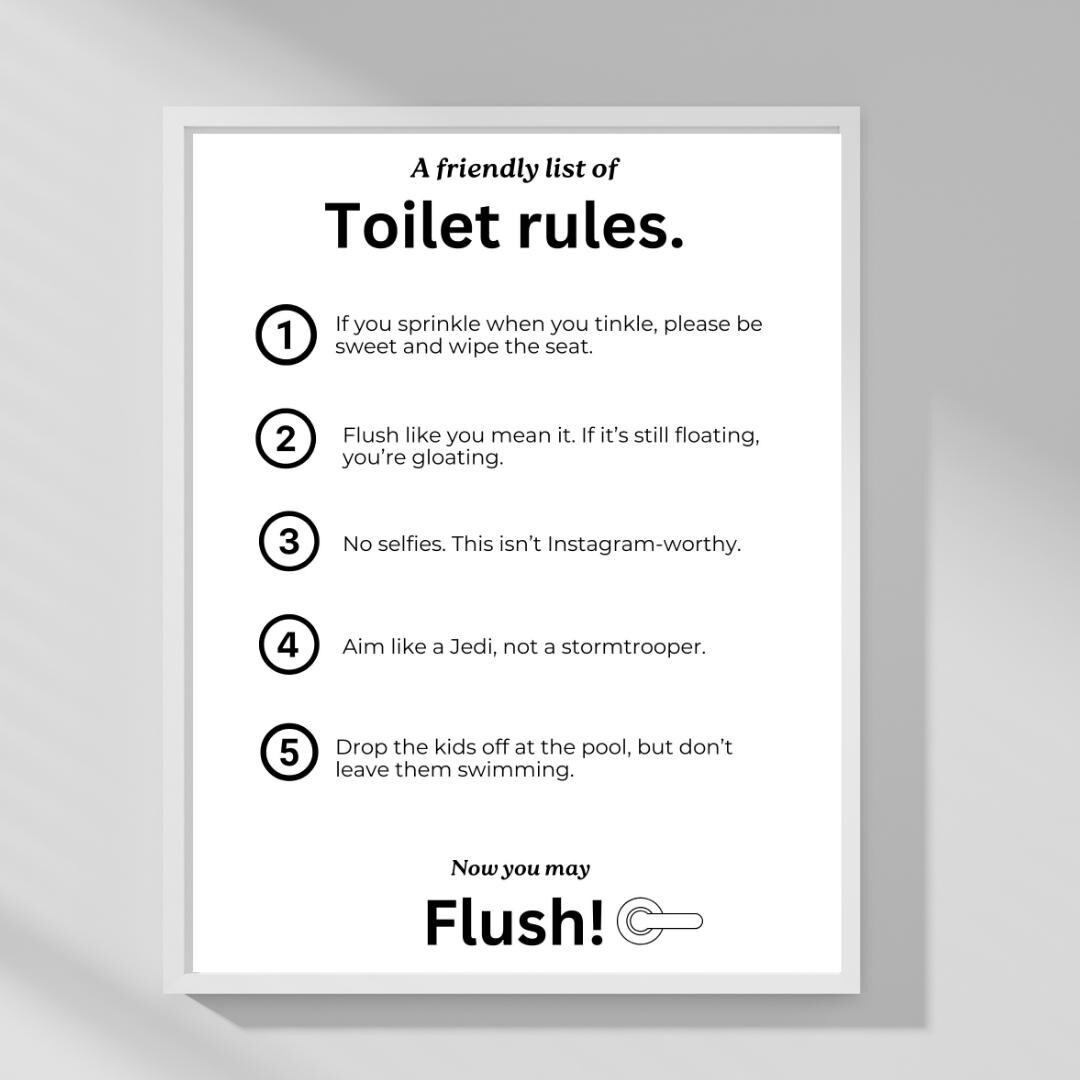 Printable Toilet Signs Funny, Funny Toilet Sign Decor, Bathroom Funny ...