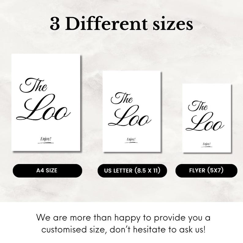 Printable Toilet Signs • Toilet Sign Decor • Bathroom Sign • Modern ...