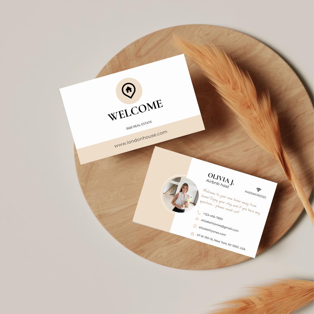 Airbnb Welcome Card Template, Custom Welcome Card for Hosts, Printable ...