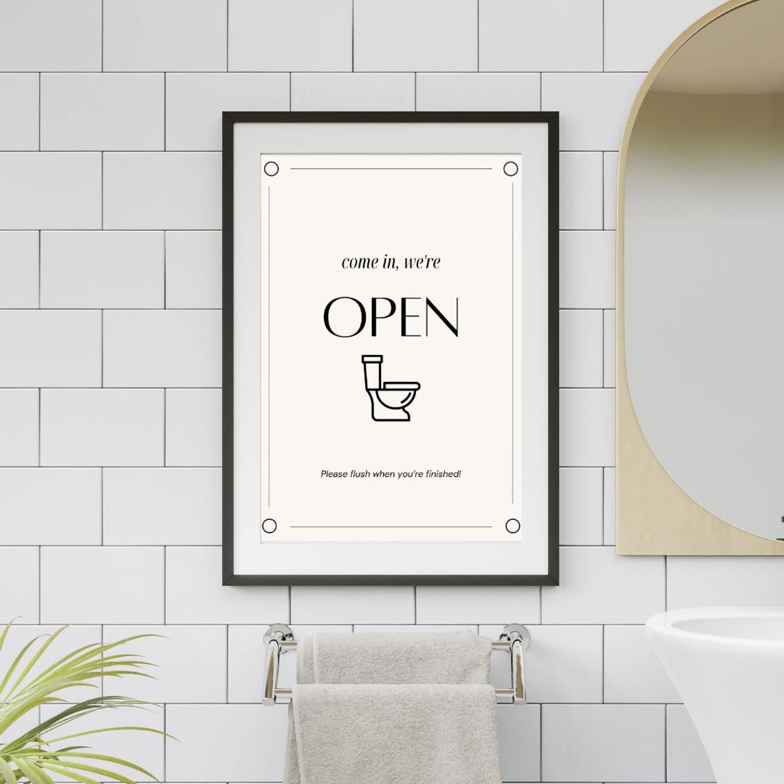 Printable Toilet Signs • Toilet Sign Decor • Bathroom Sign • Modern ...