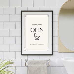 Printable Toilet Signs • Toilet Sign Decor • Bathroom Sign • Modern ...