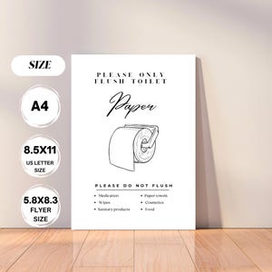Printable Toilet Signs • Toilet Sign Decor • Bathroom Sign • Modern ...