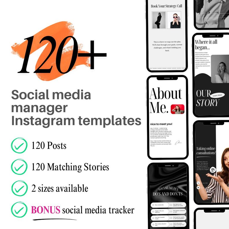Social Media Manager Instagram Templates, SMM Canva Templates, Social ...