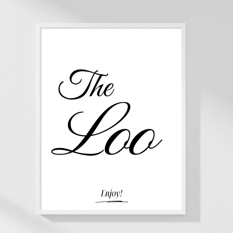 Printable Toilet Signs • Toilet Sign Decor • Bathroom Sign • Modern ...