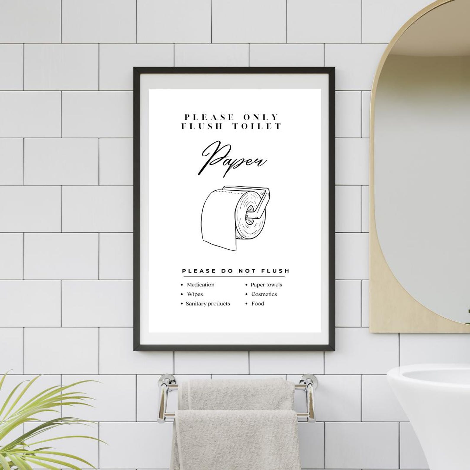 Printable Toilet Signs • Toilet Sign Decor • Bathroom Sign • Modern ...