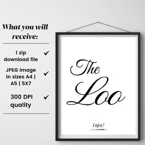 Printable Toilet Signs • Toilet Sign Decor • Bathroom Sign • Modern ...