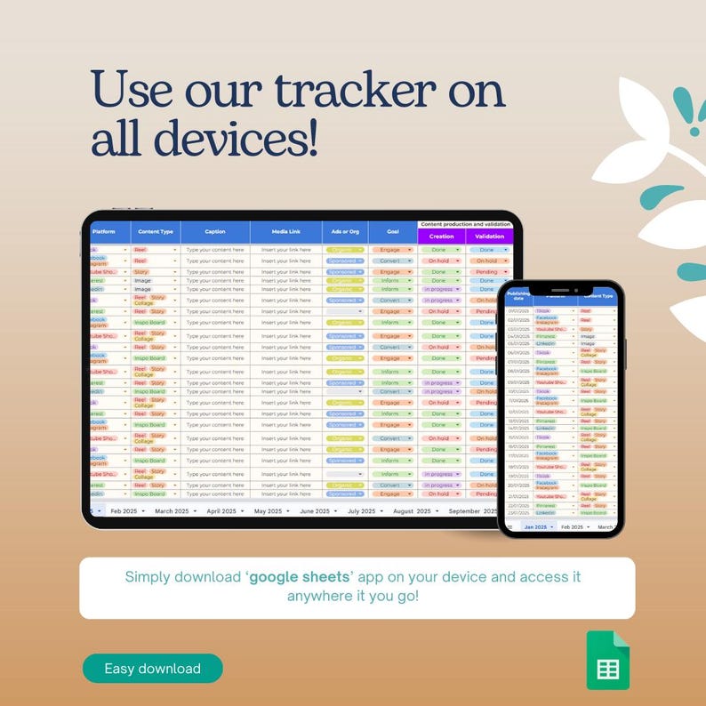 2026 Social Media Content Calendar, Google Sheet Social Media Tracker ...