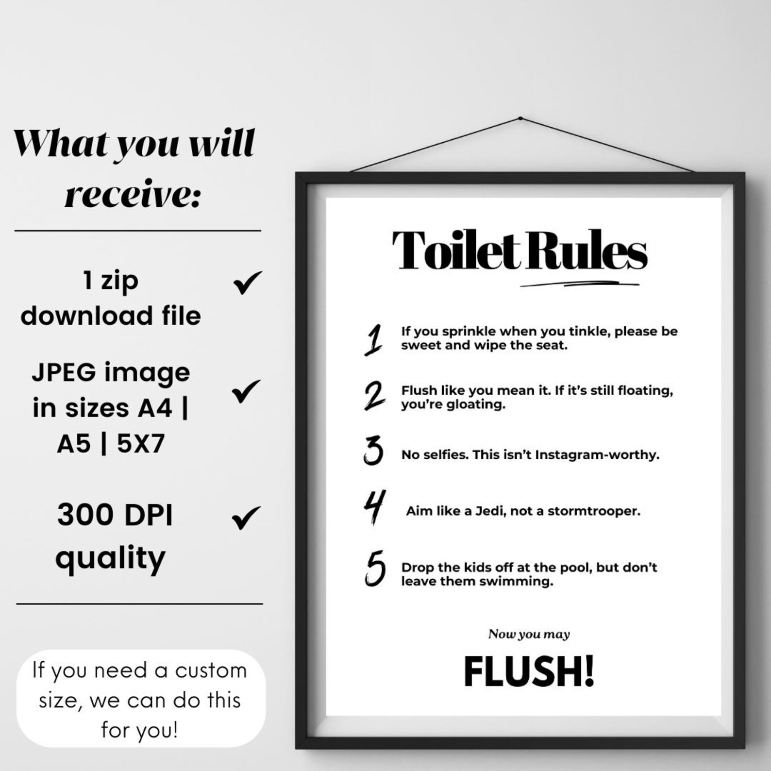 Printable Toilet Signs Funny, Funny Toilet Sign Decor, Bathroom Funny ...