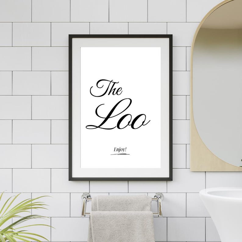 Printable Toilet Signs • Toilet Sign Decor • Bathroom Sign • Modern ...