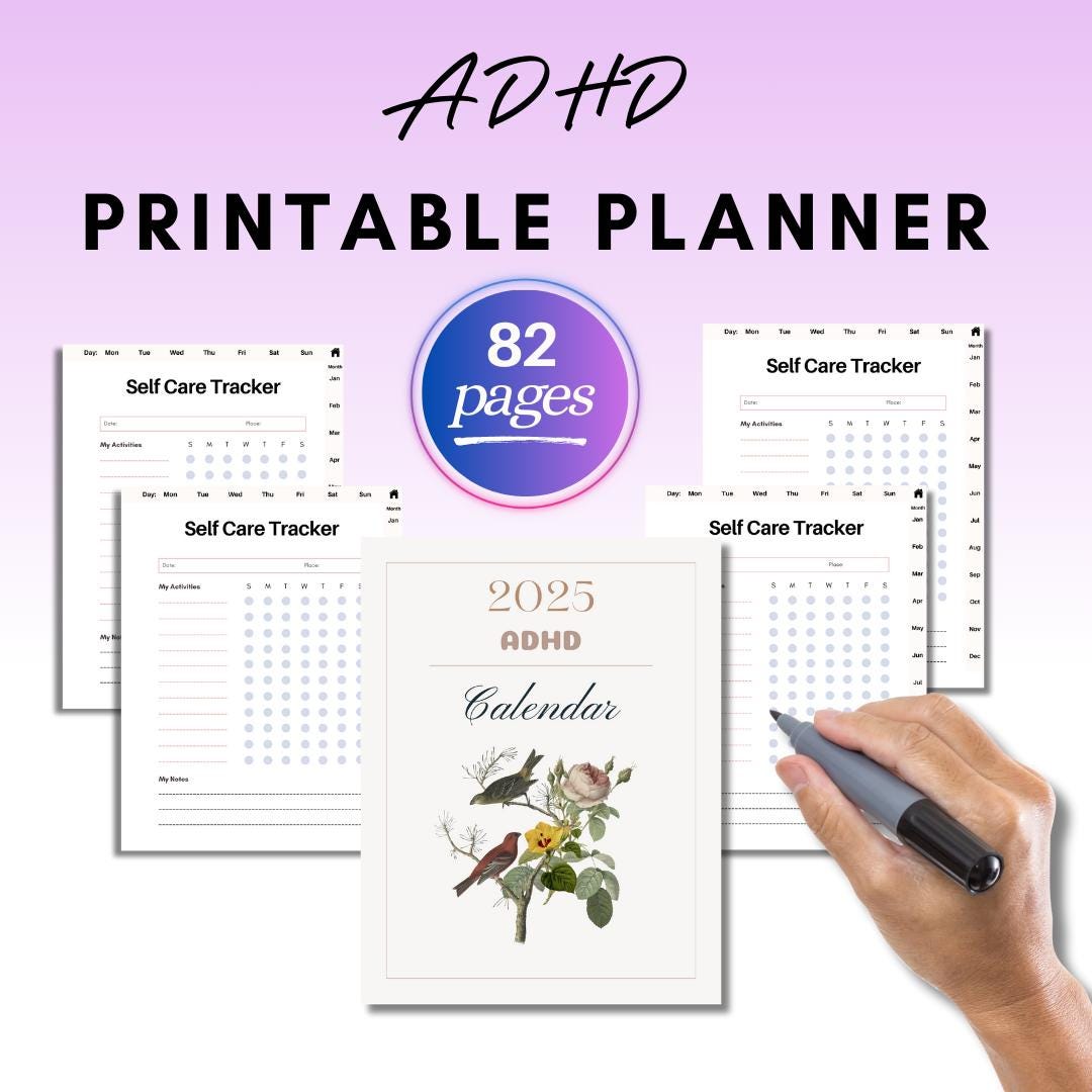 ADHD Digital Planner • Printable ADHD Planner • Goodnotes ADHD Digital ...
