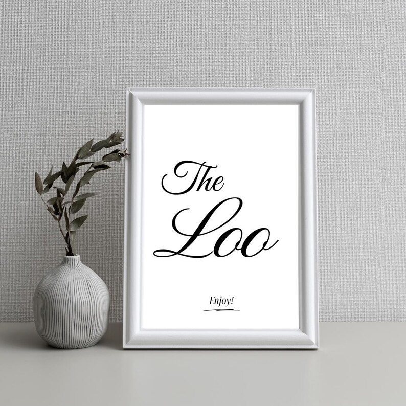 Printable Toilet Signs • Toilet Sign Decor • Bathroom Sign • Modern ...