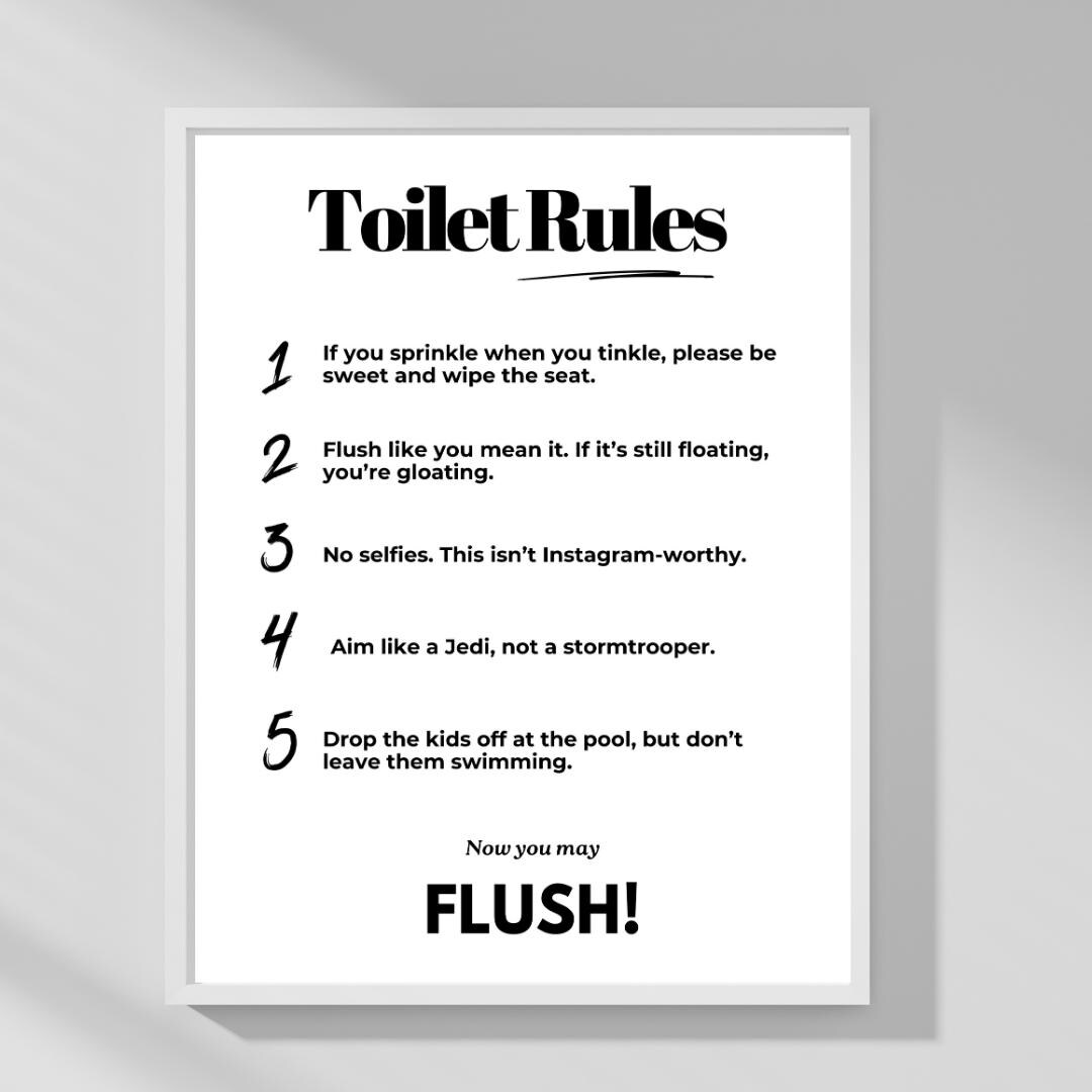 Printable Toilet Signs Funny, Funny Toilet Sign Decor, Bathroom Funny ...