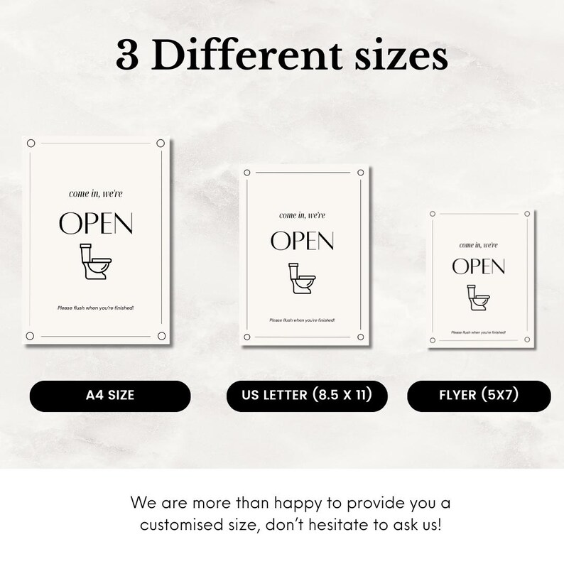 Printable Toilet Signs • Toilet Sign Decor • Bathroom Sign • Modern ...