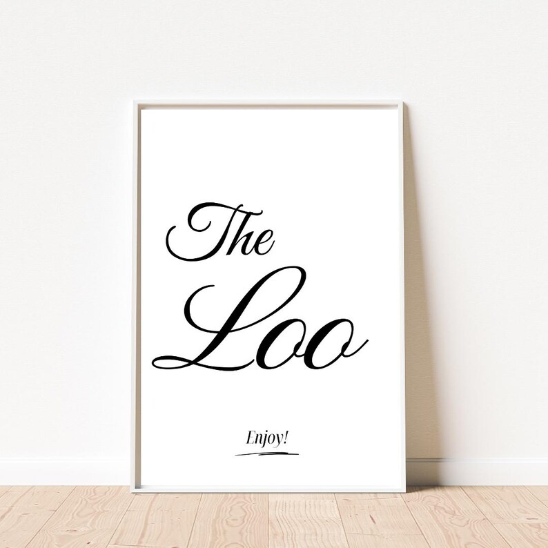 Printable Toilet Signs • Toilet Sign Decor • Bathroom Sign • Modern ...