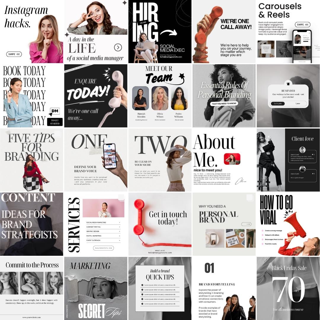 Social Media Manager Instagram Templates, SMM Canva Templates, Social ...