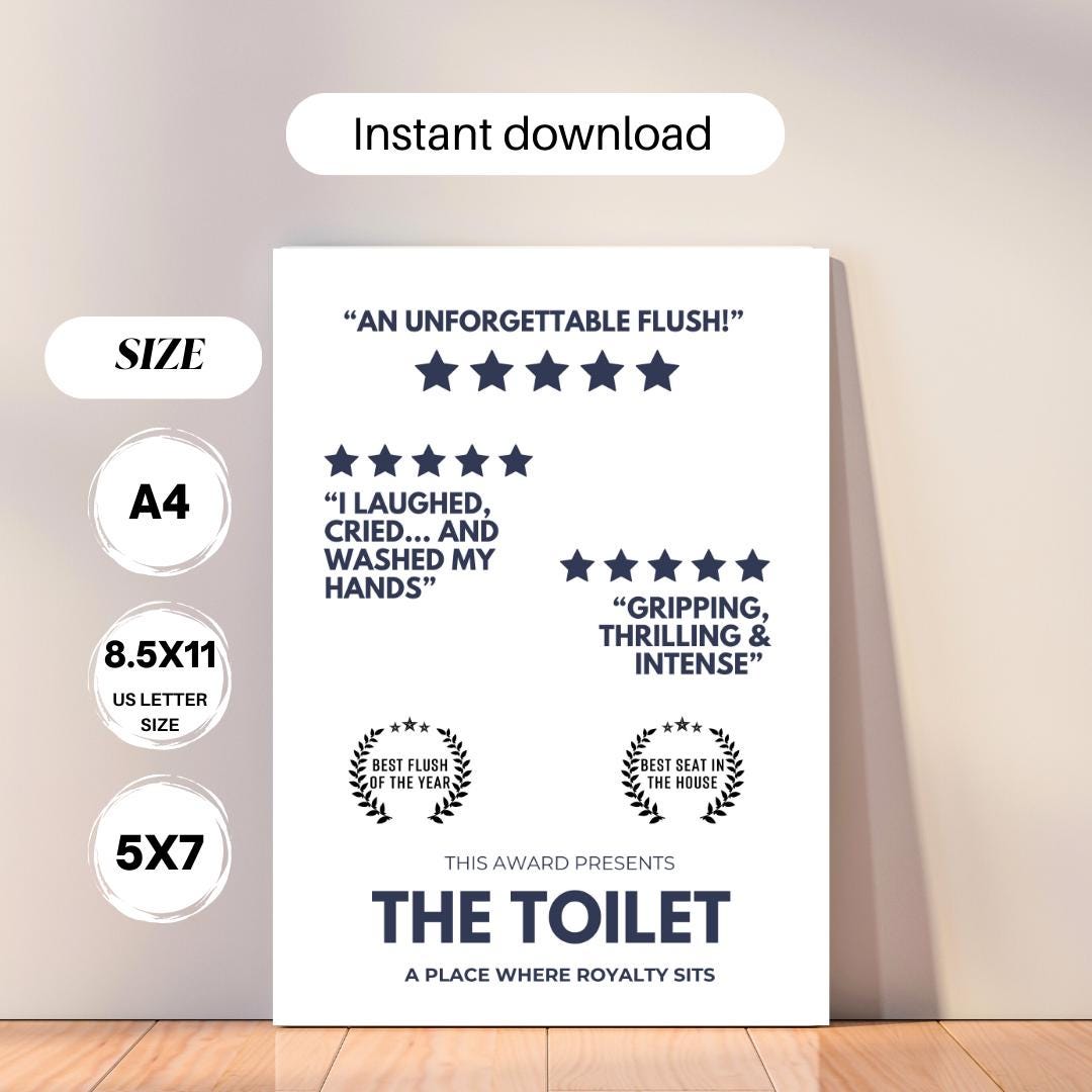 Printable Toilet Signs Funny, Funny Toilet Sign Decor, Bathroom Funny ...
