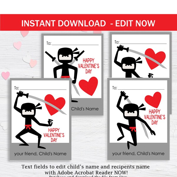 Ninja Valentine - Etsy