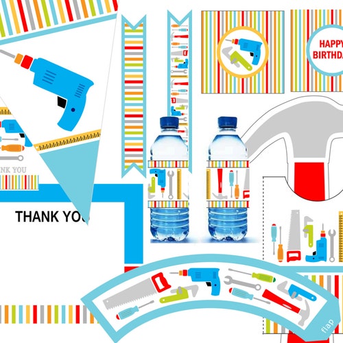 Handyman Birthday Invitation Tool Party Invites Construction - Etsy