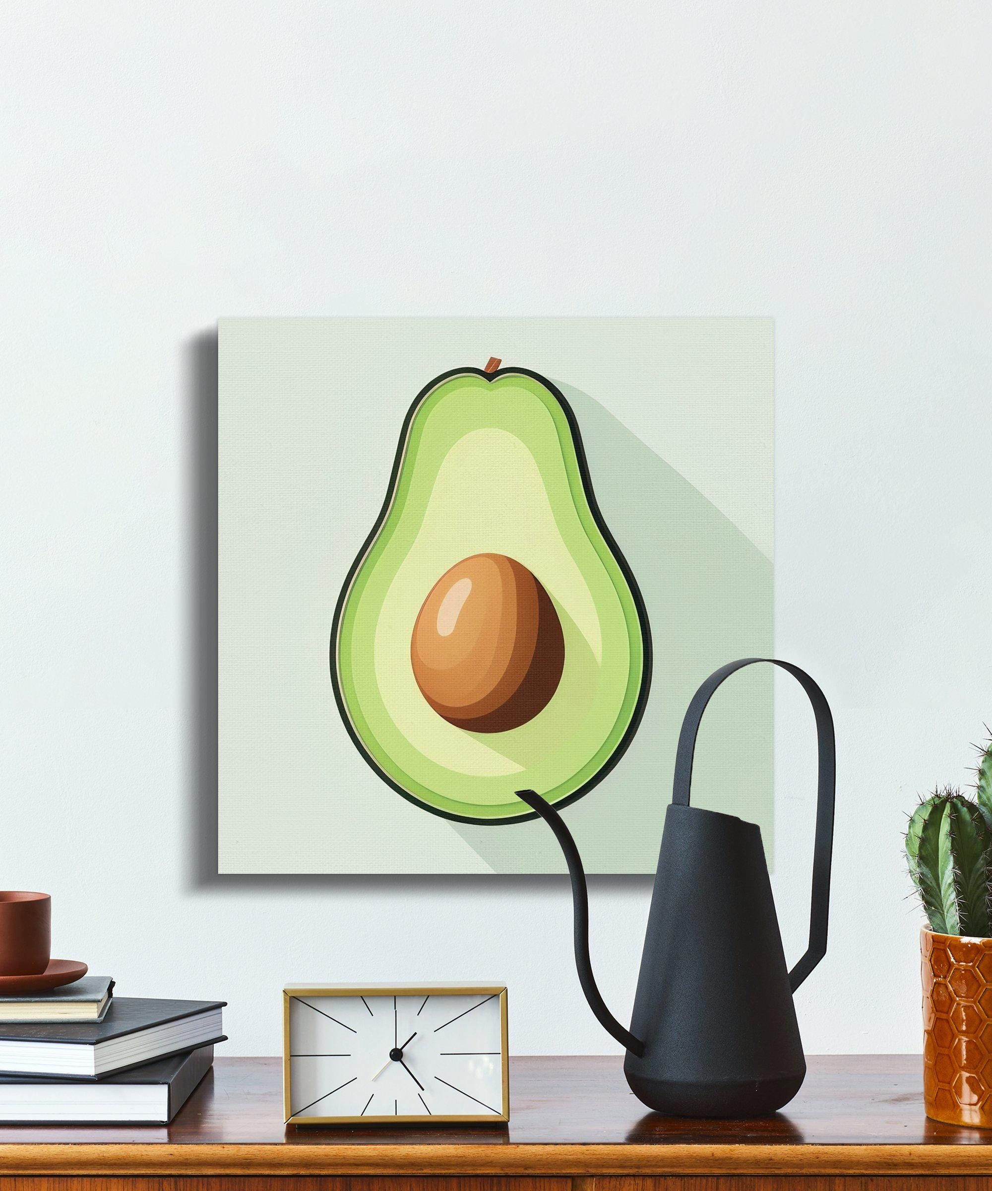 Minimalist Avocado Art Print, Modern Kitchen Decor (12x18) - Etsy