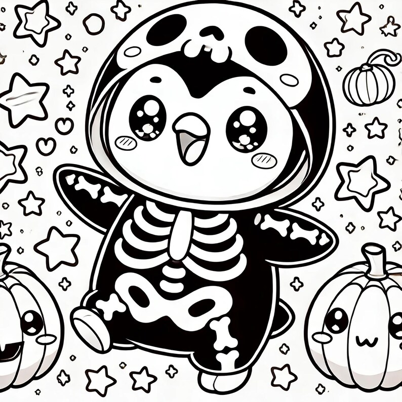 Spooky Critters Coloring Pages - Etsy